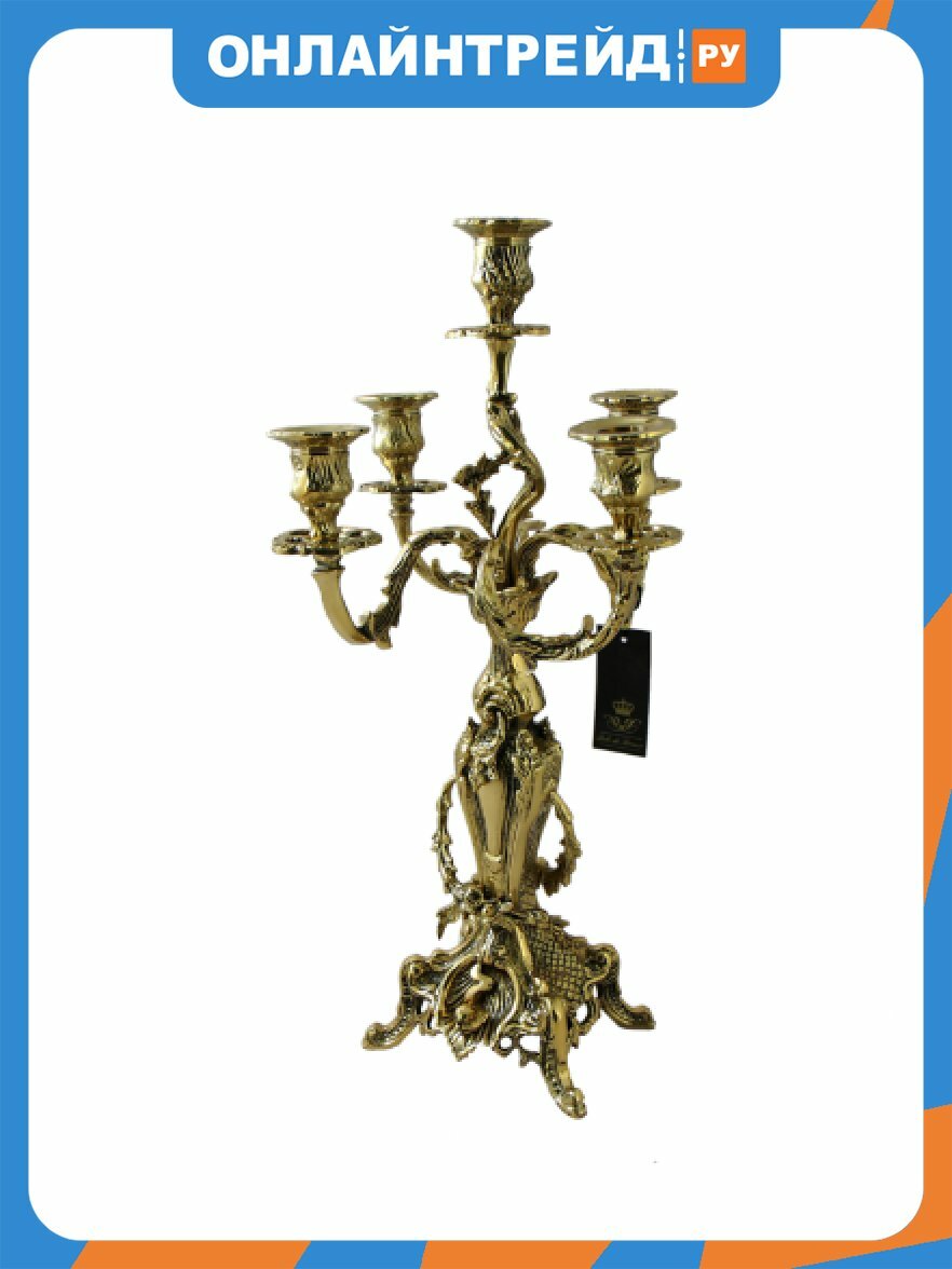 Канделябр Голфино Belo DE Bronze 5-ти рожковый, золото 47x27x27 см