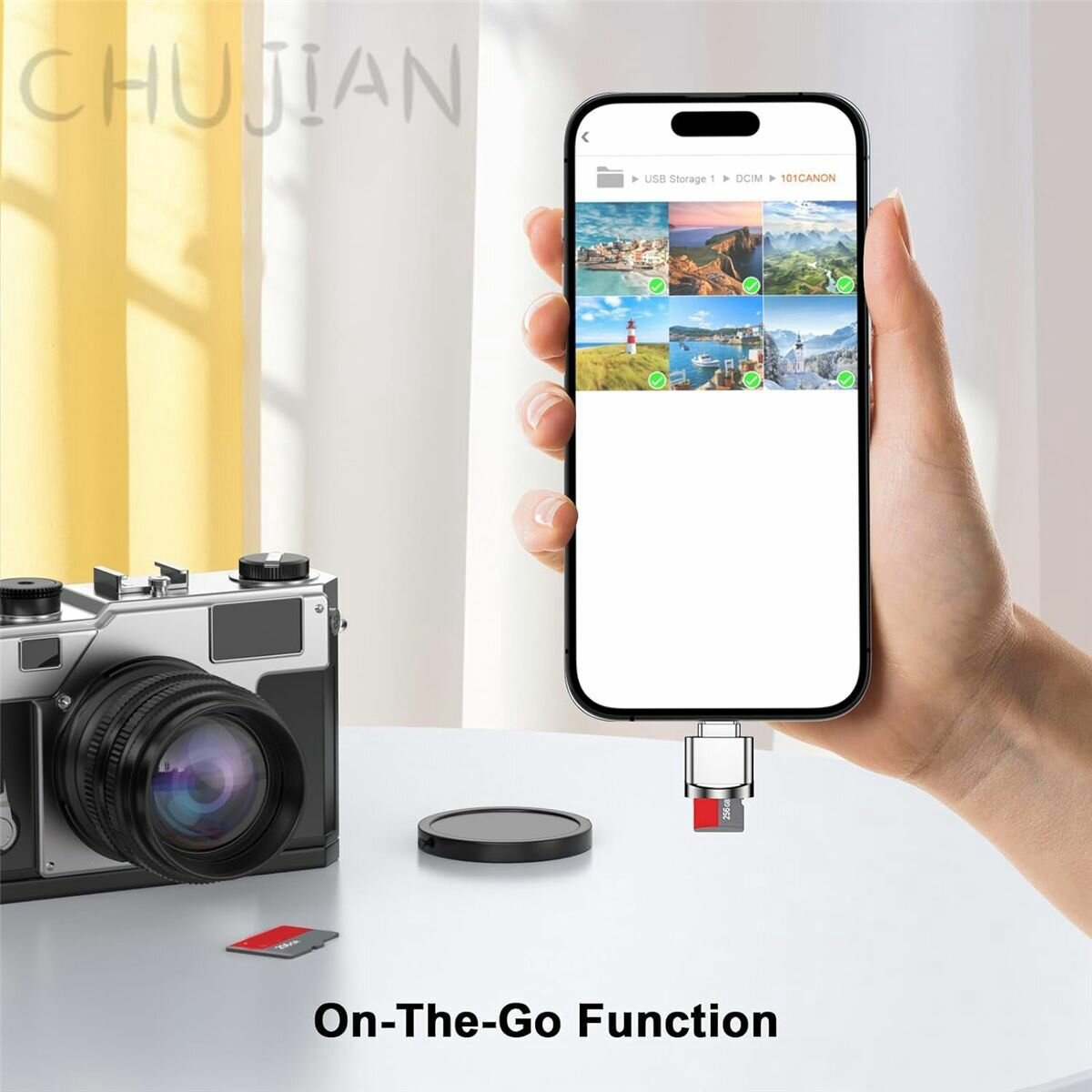 Адаптер для чтения карт Micro-SD, USB Type C - Micro-SD/TF адаптер для Type-C, B — фото 1