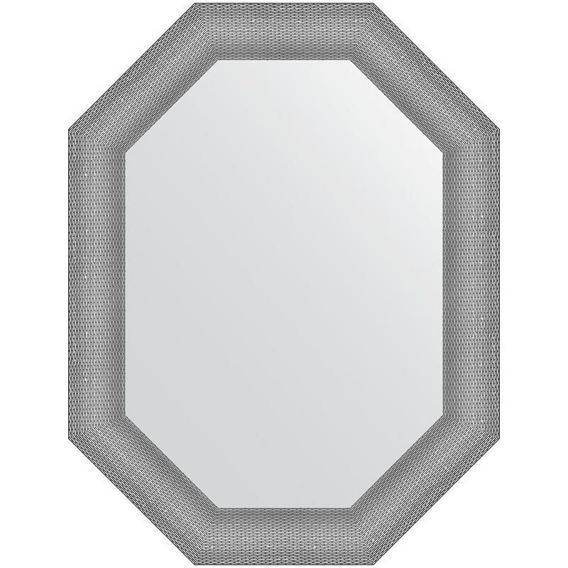 Зеркало Evoform Polygon 86х66 BY 7291 в багетной раме - Серебряная кольчуга 88 мм