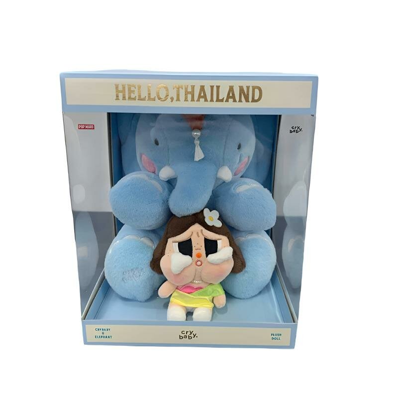 Плюшевая игрушка унисекс POP MART Crybaby Doll Thailand Limited Elephant Plush Doll, средняя