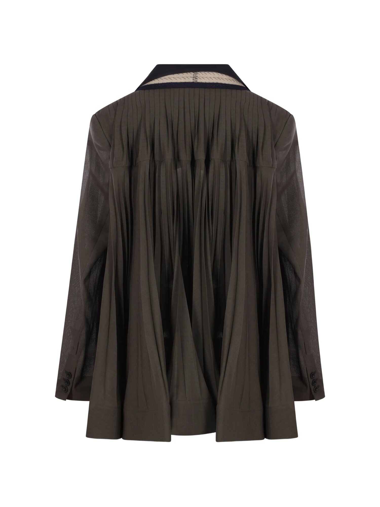 Куртка Sacai Double-breasted pleated jacket, размер 44 — фото 1