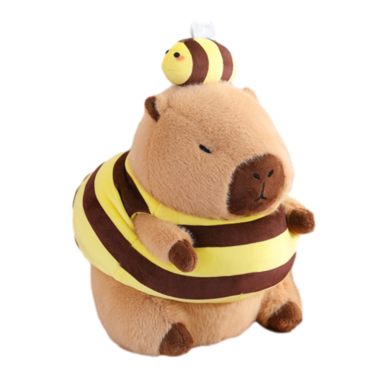 Плюшевая кукла унисекс YANGWAWAHEXIAOXIONGTIAOWU Капибара, 40 CM EU, Capybara-Bee Style