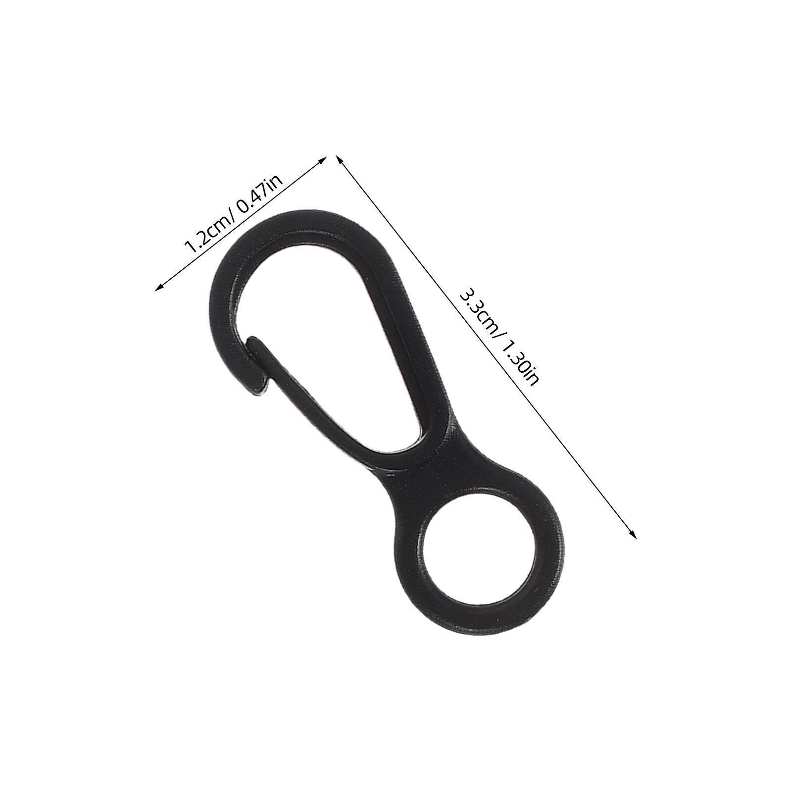 Надежные пластиковые карабины, компактные размеры 3.30x1.20x0.30 см 50 шт