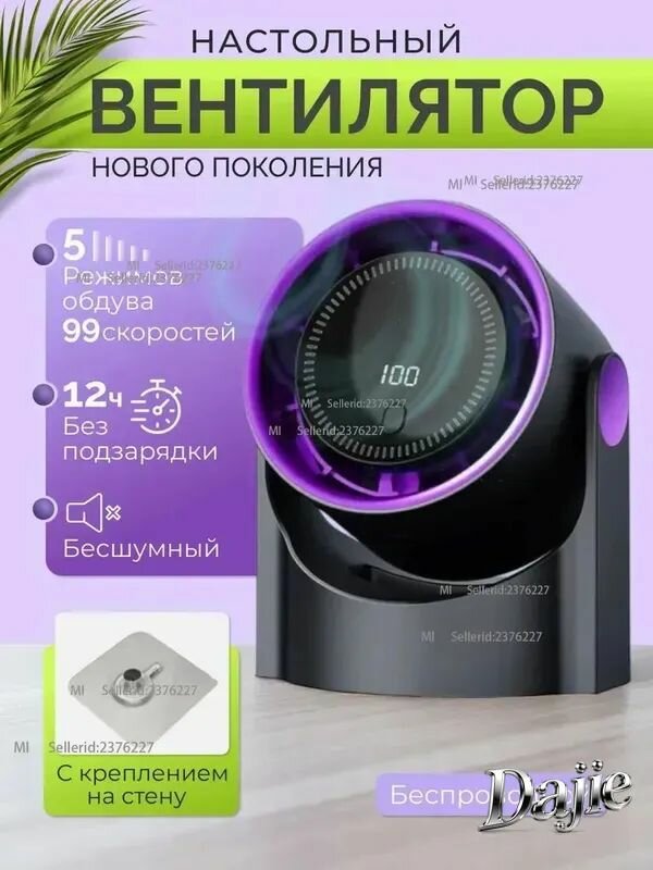 Настольный вентилятор umkWQI4563463846846846846_sku-0800 100 usb _mv_n8GET, белый, черный