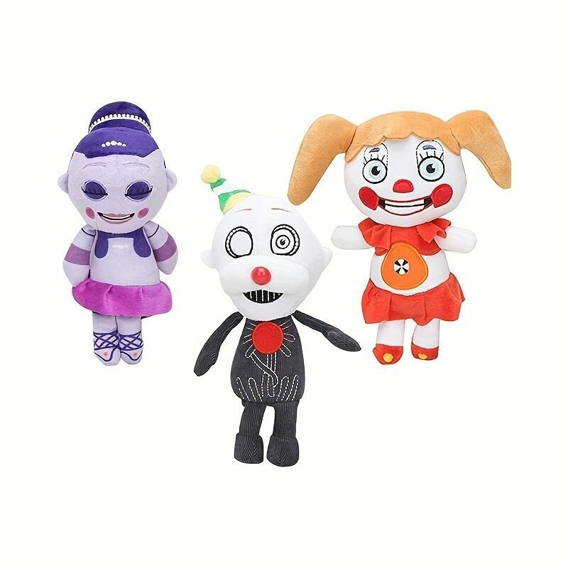 Набор 5 мягких игрушек - Аниматроники 5 ночей Зеленая Цирковой малыш Funtime Foxy Эннард Плюш Ballora Plush Funtime) 20 см (Five Nights FNA)