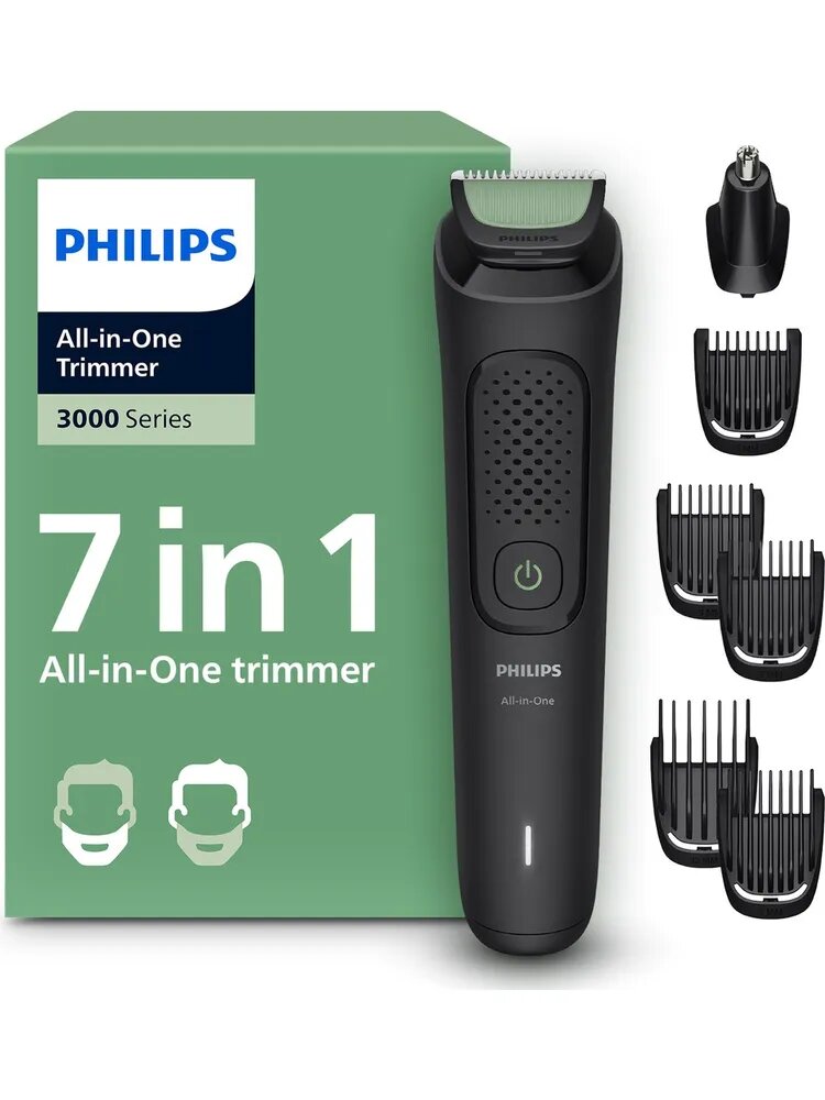 Philips Электробритва 3000 Series MG3920/15 7-в-1, черный, черно-серый