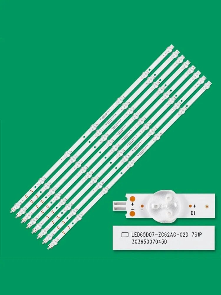 8шт. Подсветка 65 Smart TV S2 для LU65C7 65U1 LED65D07-ZC62AG 30365007043D