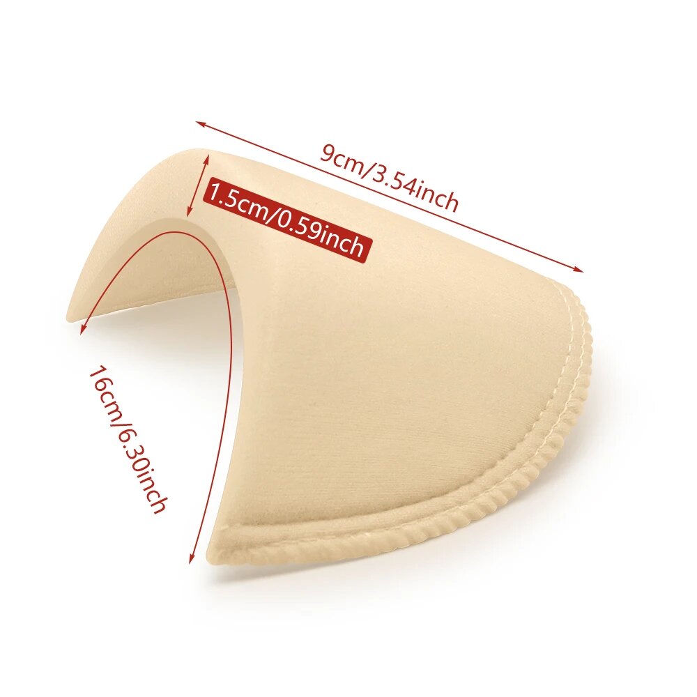 4 пары мягких плечевых подушек St.Lucas из пенополиуретана beige010 15mm middle