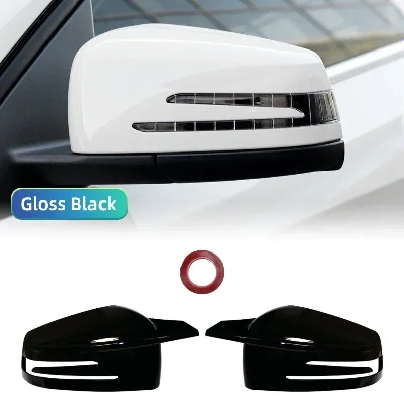 Накладки На Зеркала Из Углеродного Волокна Для Mercedes Benz W176 W246 W204 W212 W221 Bright black