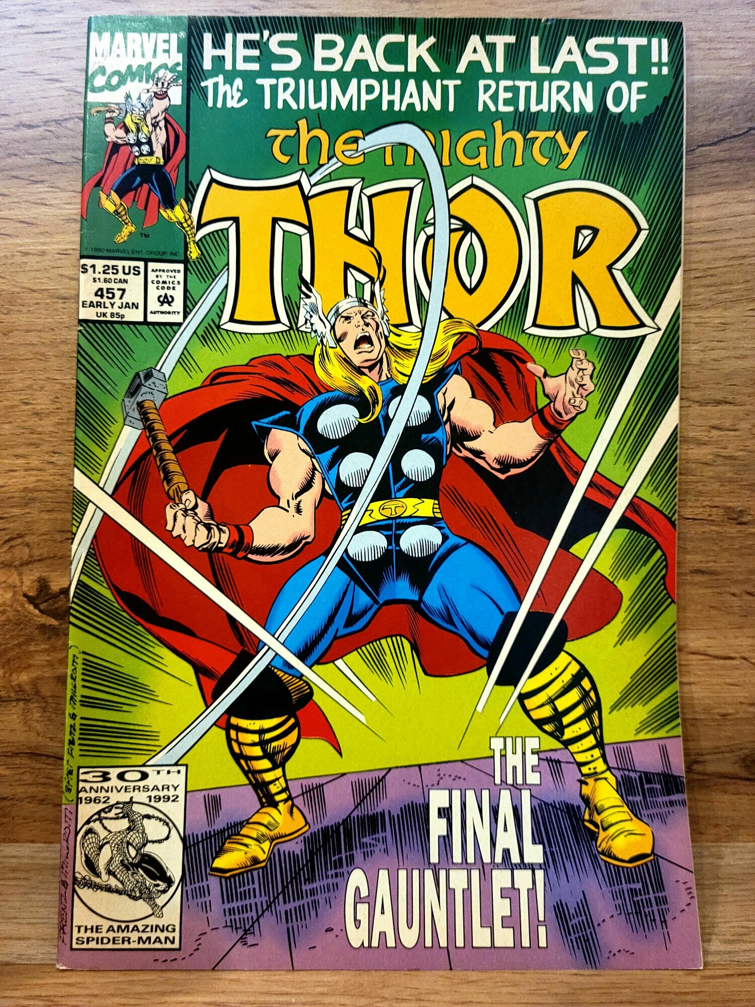 Ретро Комикс Thor #457. 1992 Год. Оригинал!
