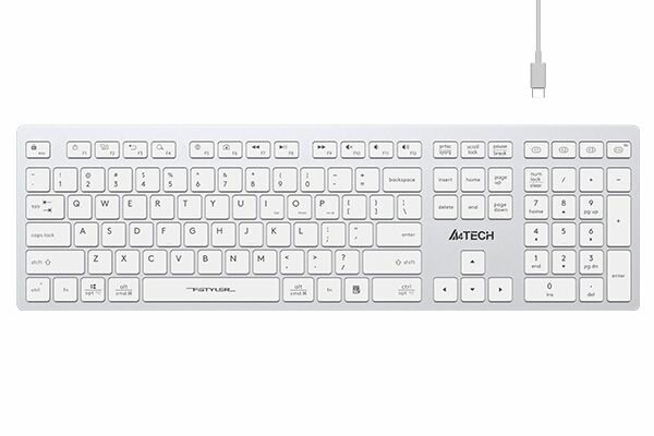 Клавиатура беспроводная A4TECH Fstyler FBX50C USB BT/Radio slim Multimedia (FBX50C WHITE), белая (1/10)