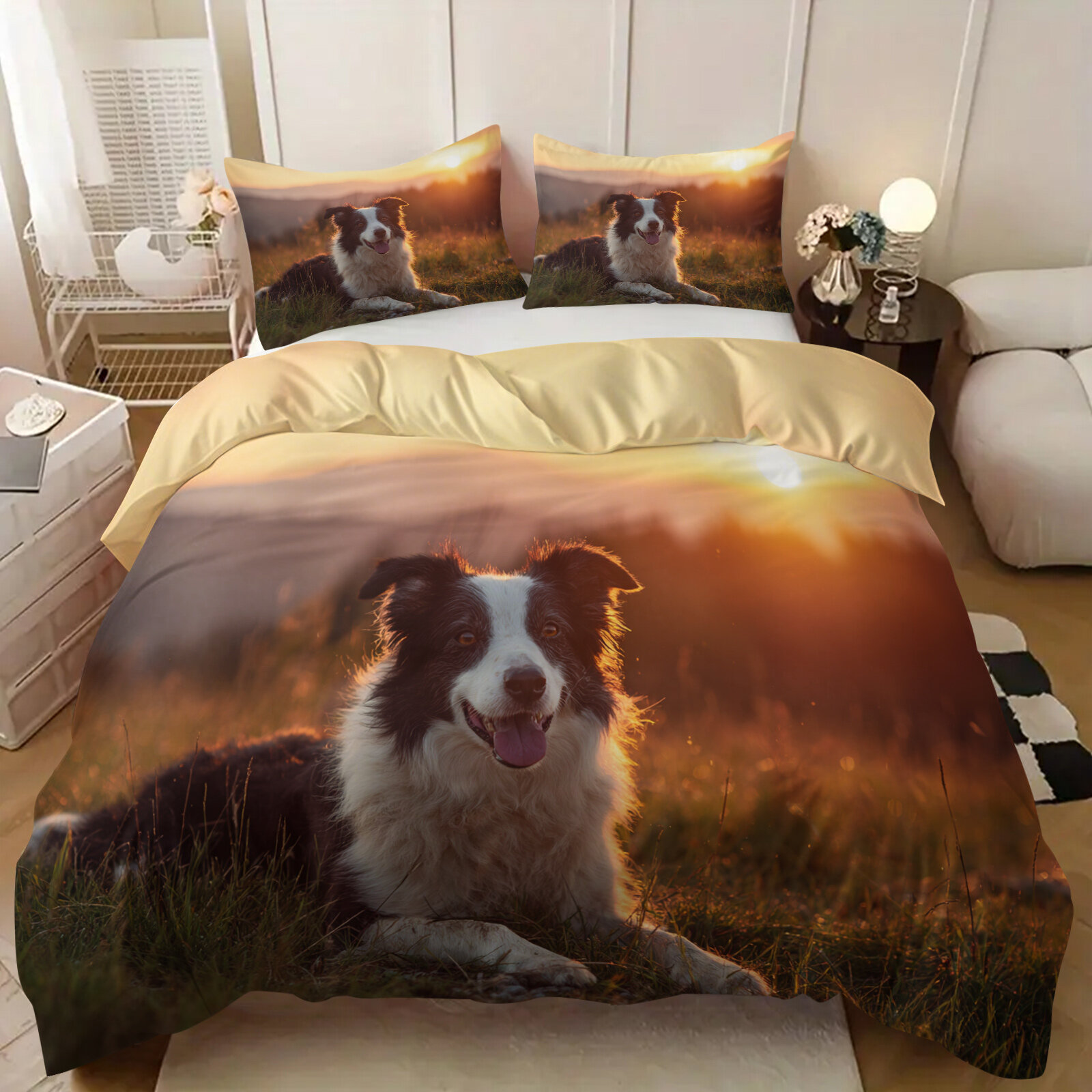 Закат Комплект постельного белья 1.5/2-сп/Евро 3 предмета 175x215cm Колли Mикрофибра 2 наволочки 70х70