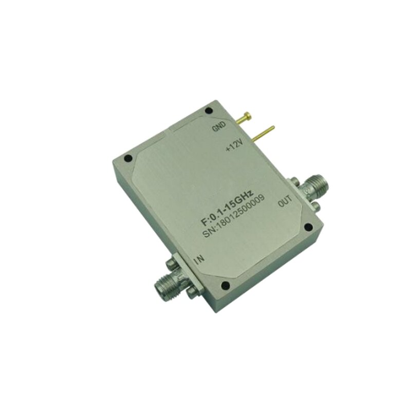 Ultra Wide Band Low Noise Amplifier From 0.1GHz to 15GHz With a Nominal 45dB Gain NF 2dB SMA Connectors