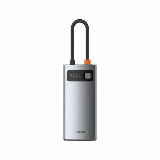 USB-разветвитель Type-C Baseus Metal Gleam на 4 порта USB 3.0 хаб для макбука и ноутбука, 5 Гбит/с, металл, серый космос