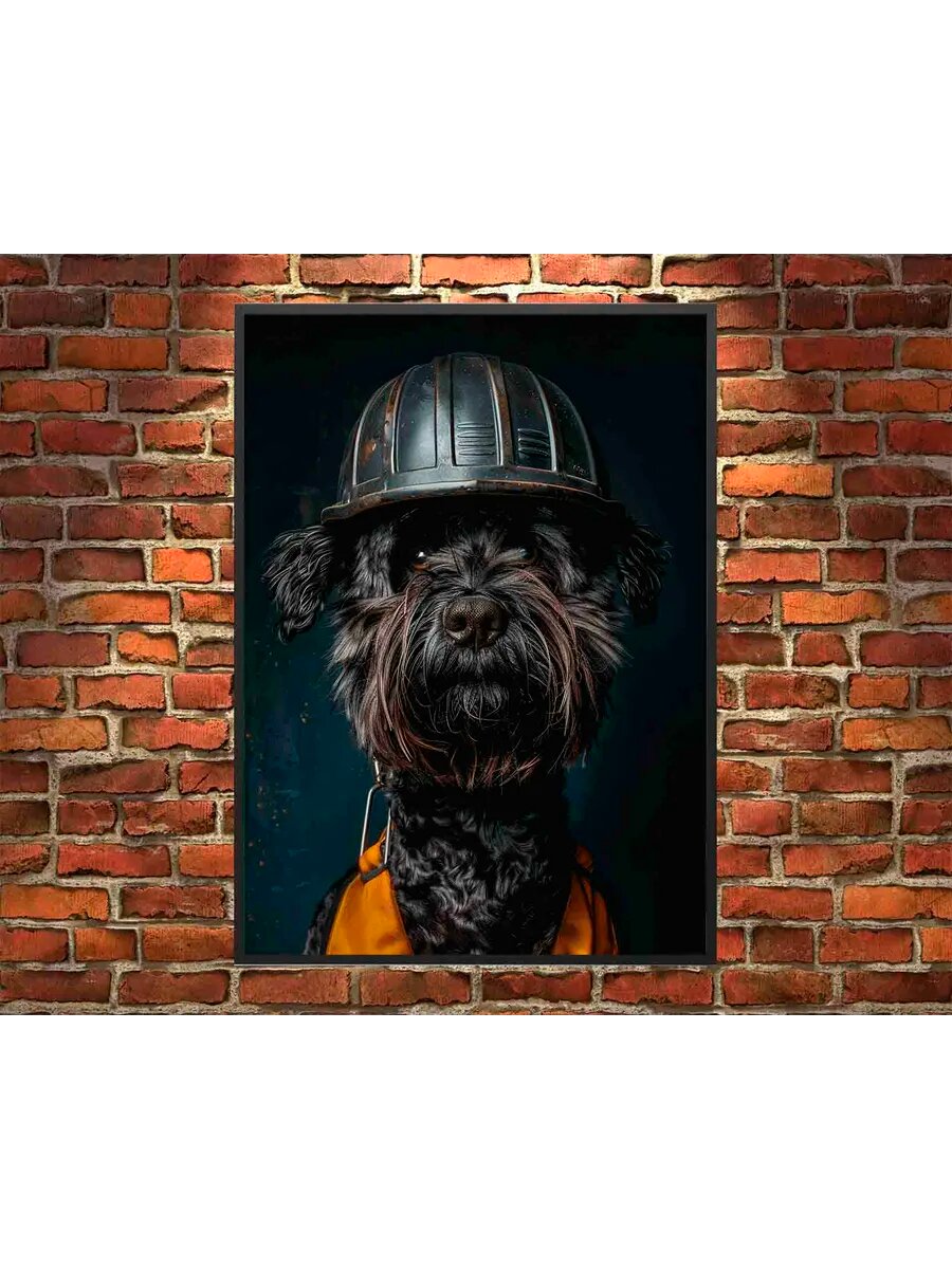 Фландрский бувье-строитель собак 1, Плакат 30x42см