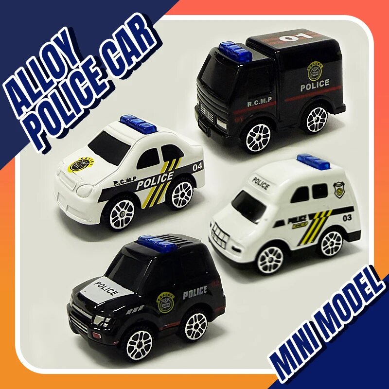 Набор мини металлических машинок для детей police car