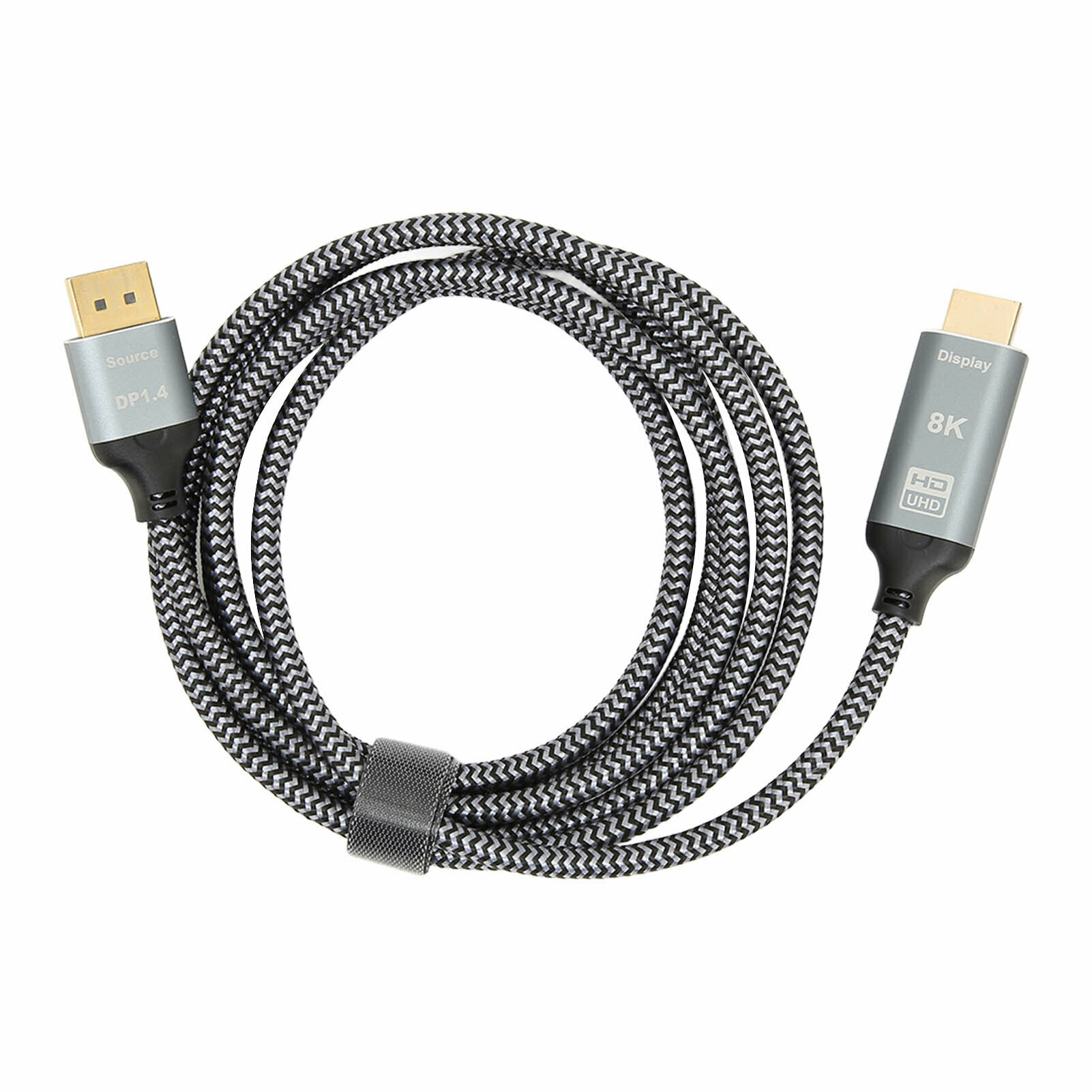 Кабель-переходник с мультимедийного интерфейса DisplayPort 1.4 на HD 2.1 Кабель-переходник 8K DisplayPort папа на мультимедийный интерфейс HD мама