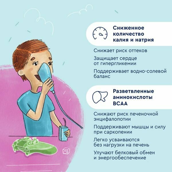 Питание лечебное при заболеваниях печени сухая смесь вкус лесных ягод Hepa Nutrien/Нутриэн 350г — фото 1