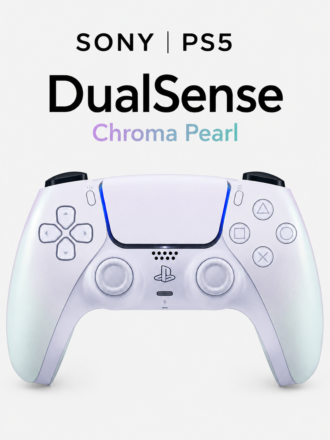 Геймпад Беспроводной Sony DualSense (PS5), Chroma Pearl | Жемчужный