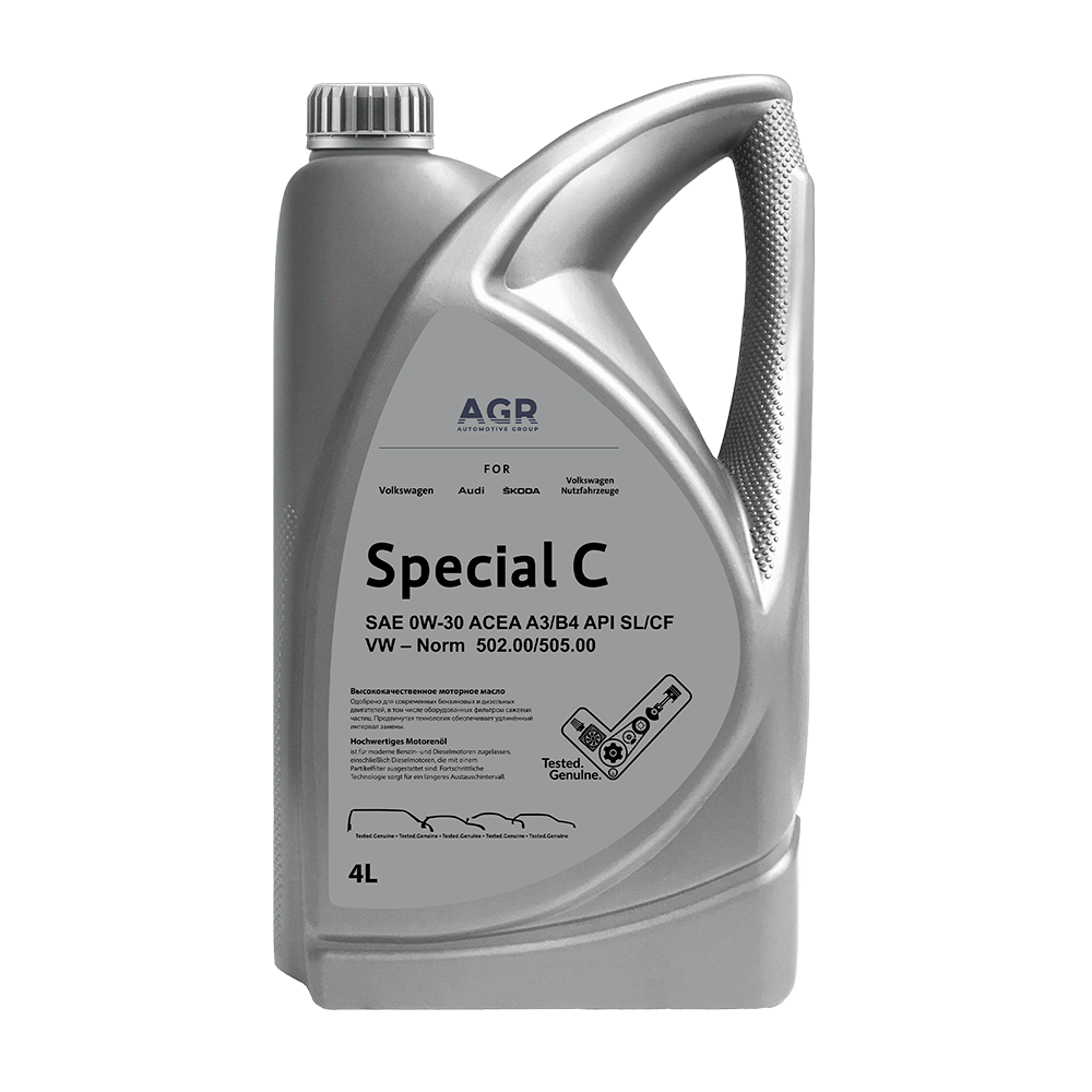 Масло моторное AGR SPECIAL C 0W30 синтетика 4 л G S55167M4