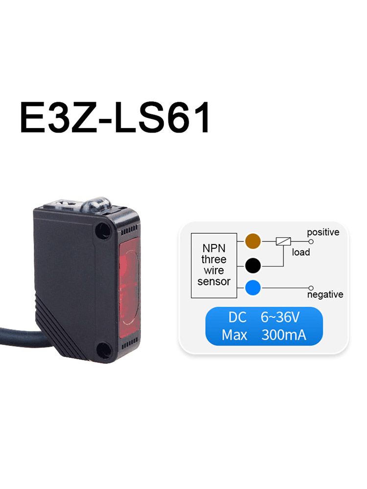 E3Z-D61 Инфракрасный Диффузный Тип Отражения Фотоэлектрического Датчика DC5-24V С Кронштейном