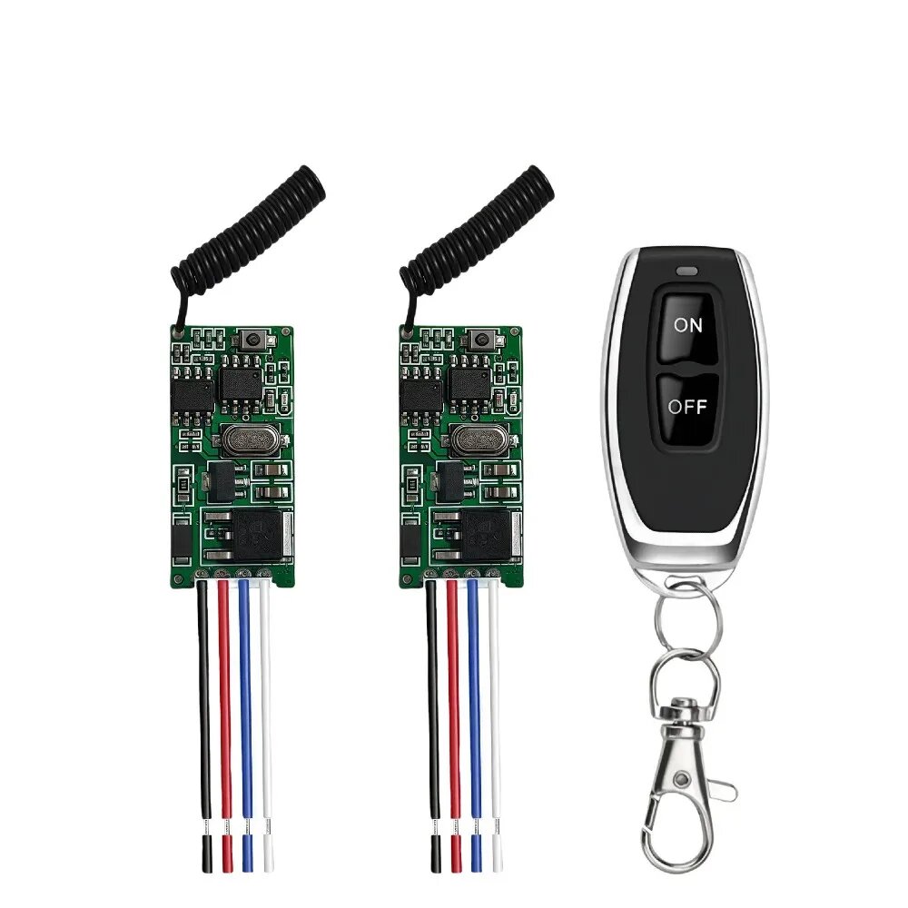 KEBIDU беспроводной мини-реле 433 МГц 2receiver 1 remoteB
