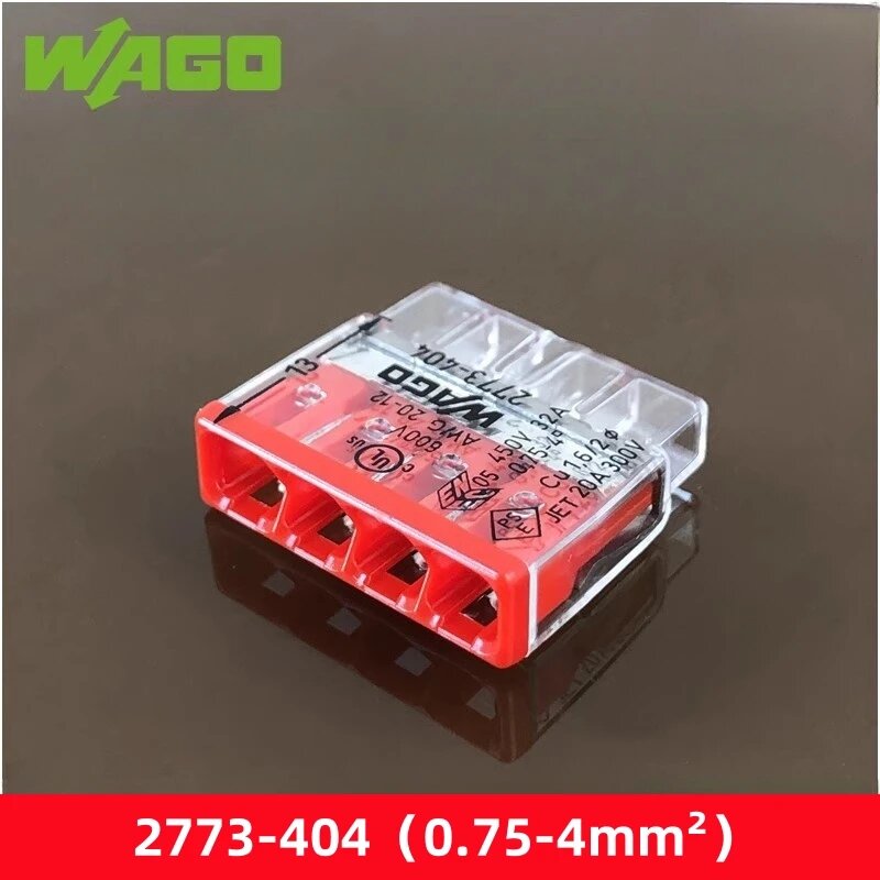 WAGO 2773-404 клемма, красный, 10шт