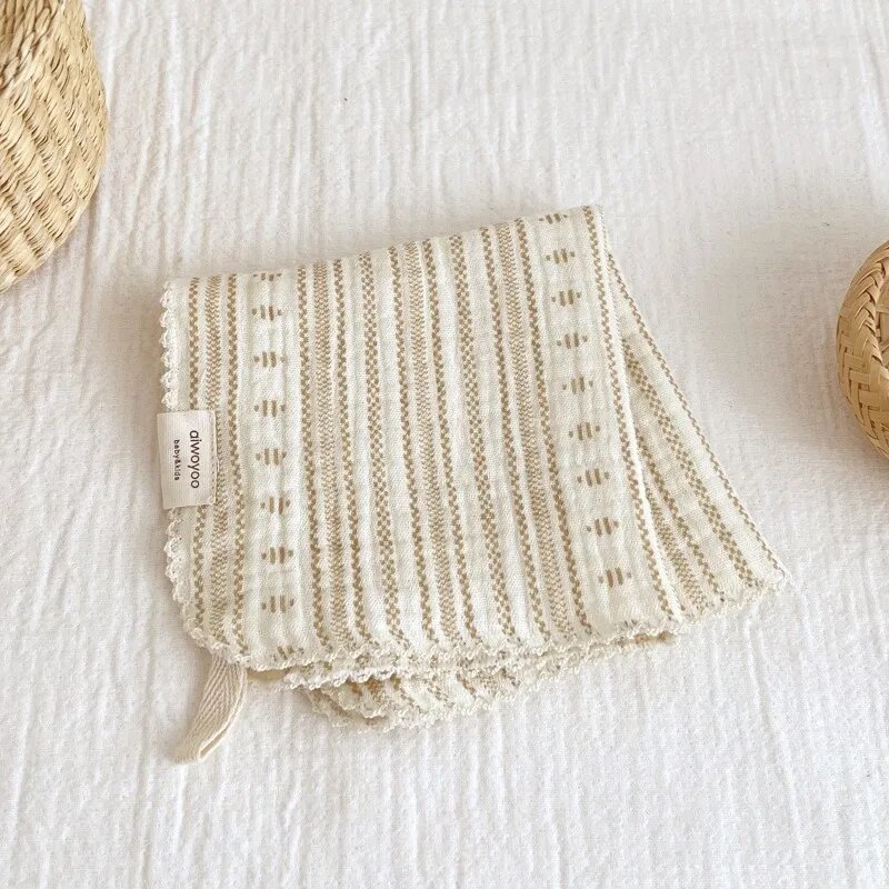 Детские слюнявчики Cotton Floral Yarn Бежевый, 13