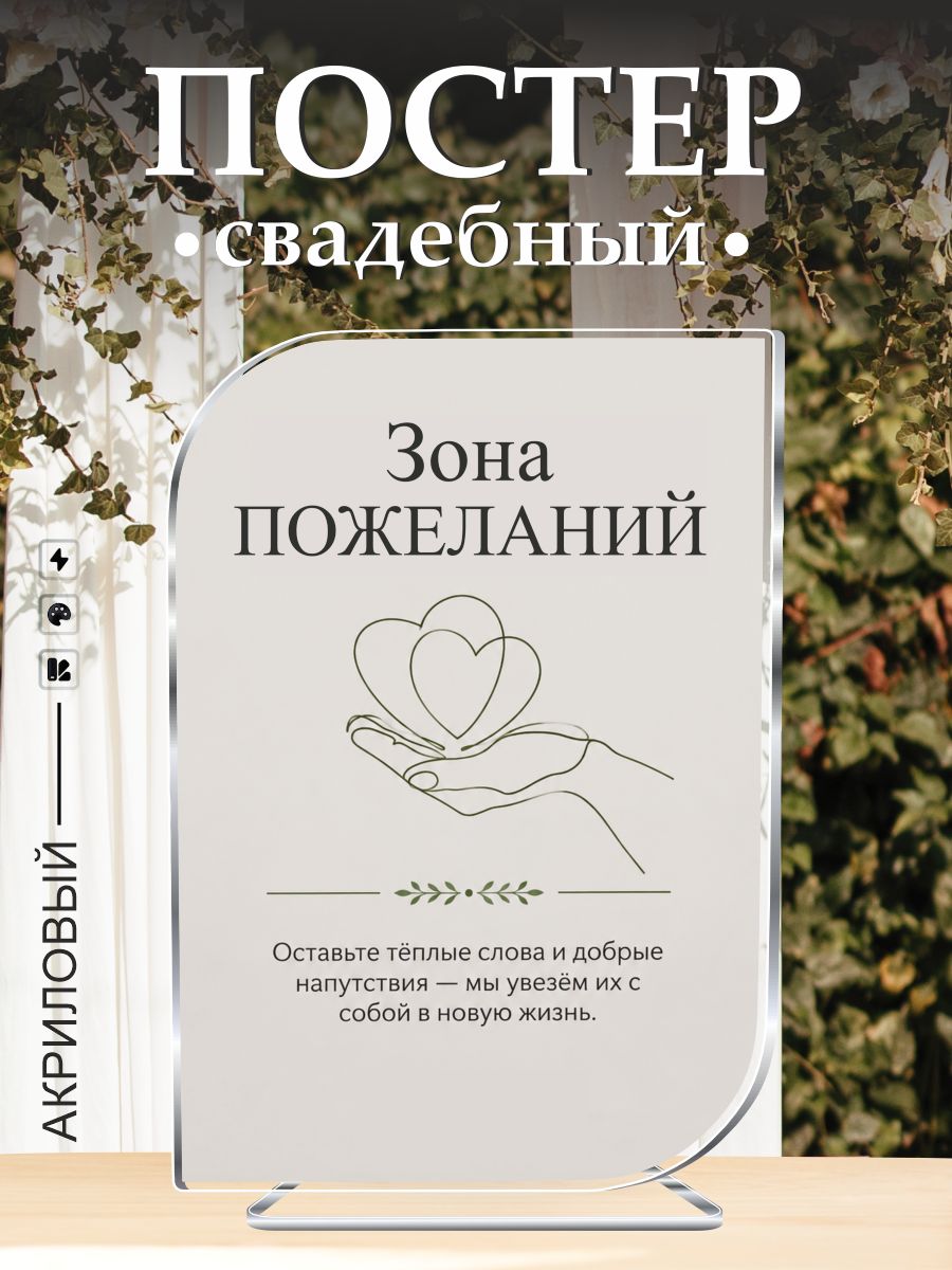 Постер на свадьбу зона пожеланий
