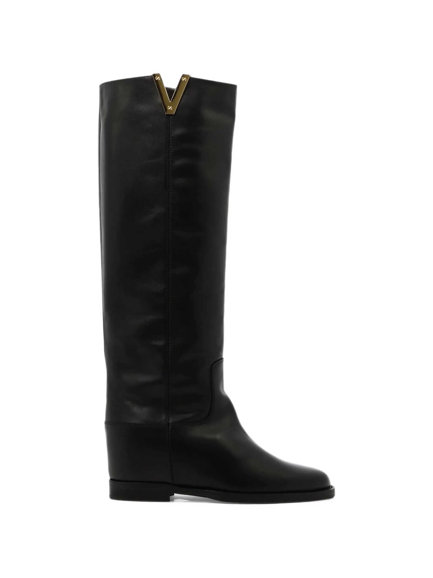 Ботинки V-logo knee-high leather boots