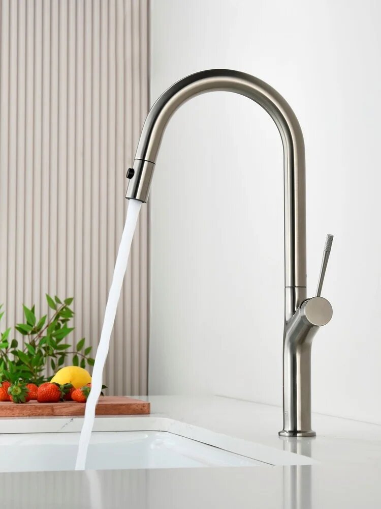 Смеситель для кухни AQUAme Cucina с выдвижным изливом AQM9905BN