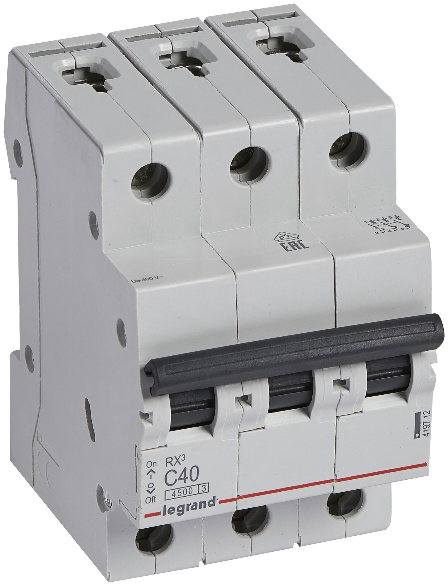 Автоматический выключатель Legrand RX3 3P C40 А 4.5 кА