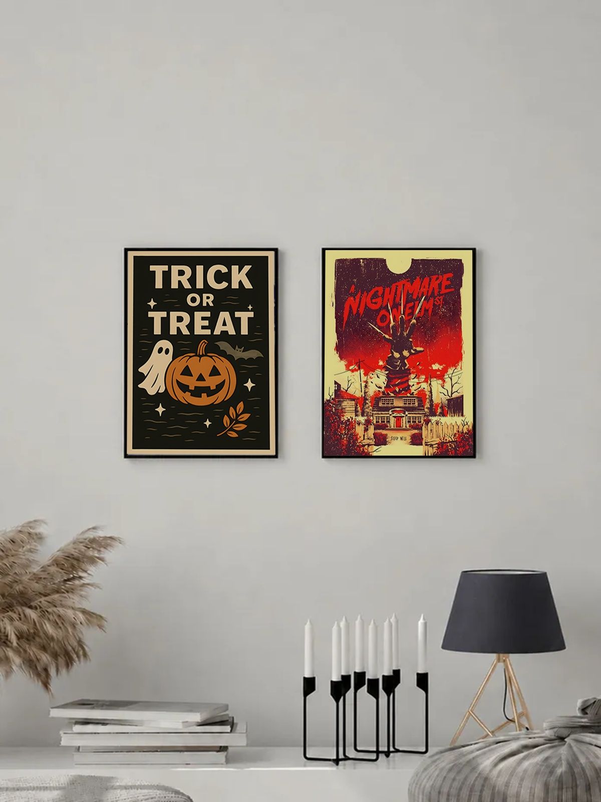 Набор Постеров / Плакатов Интерьерные Хэллоуин (Halloween) 2 Листа А4