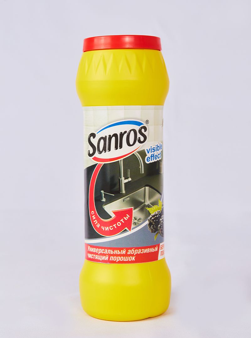 Чистящий порошок SANROS vizible effect Ежевика 450гр