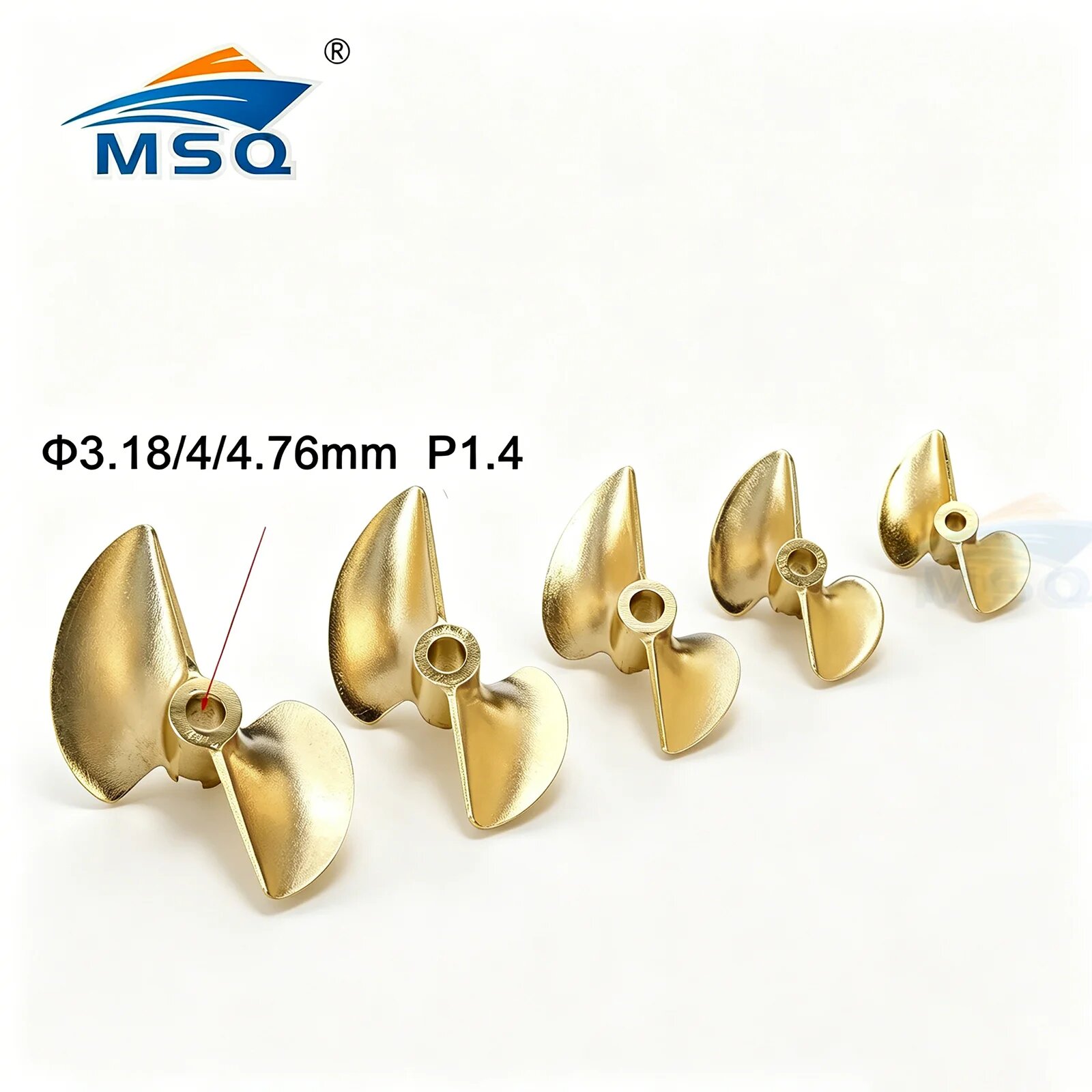 Медный пропеллер для лодки, D42x4mm Left
