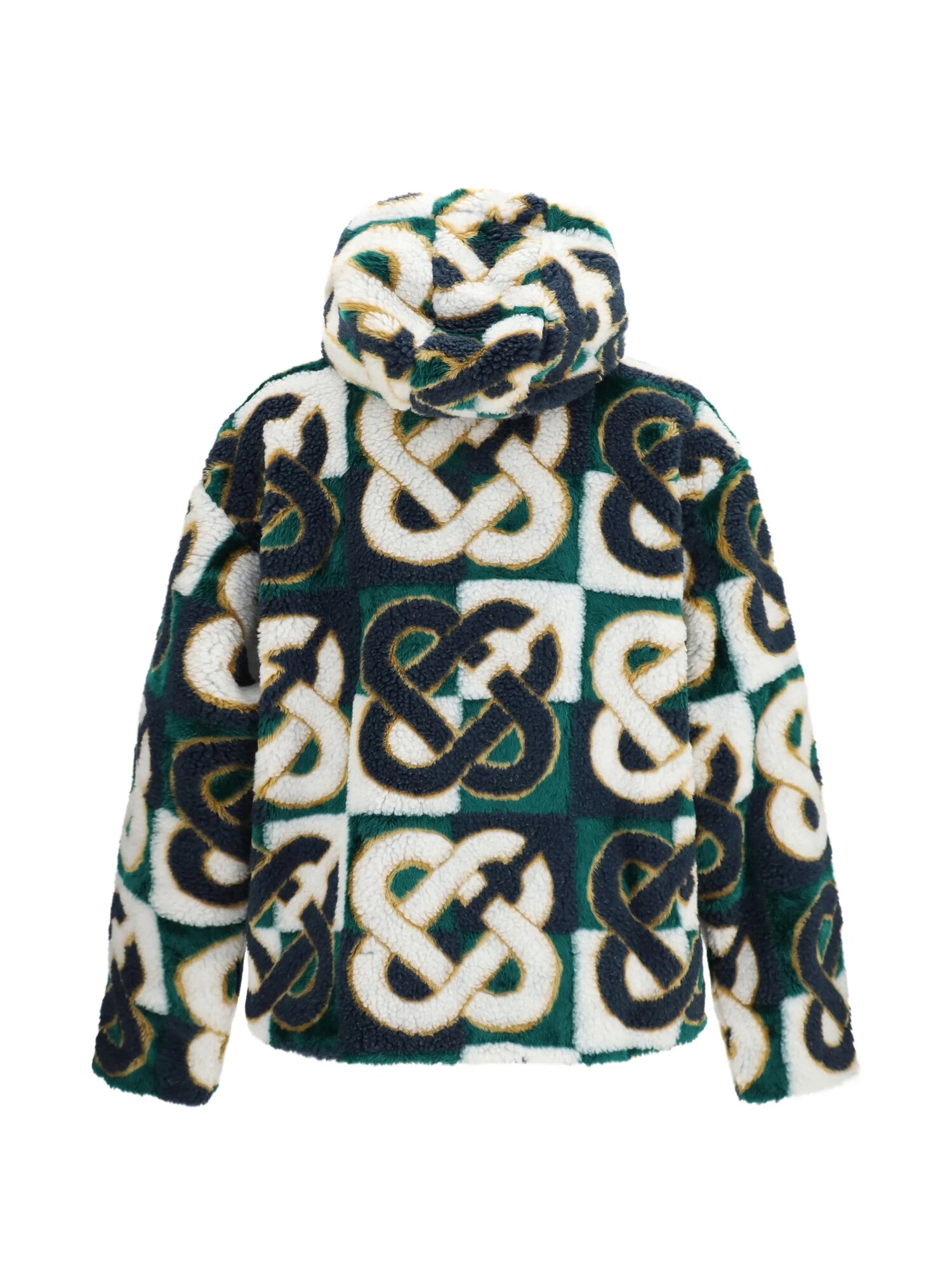 Куртка Casablanca Monogram-pattern fleece jacket, размер 50, белый — фото 1