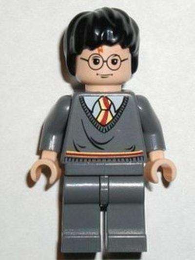 Минифигурка Lego hp056 Harry Potter - Gryffindor Stripe Torso, Dark Bluish Gray Legs