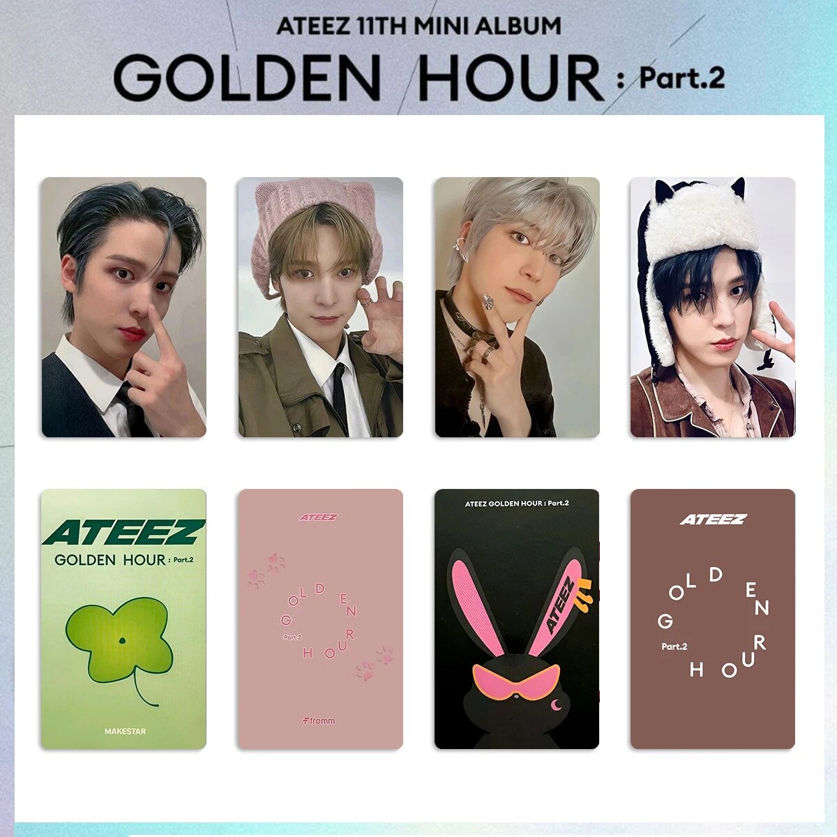Набор фотокарт ATEEZ GOLDEN HOUR: PART.2 4шт YUNHO