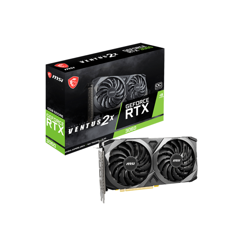 Видеокарта GeForce RTX 3060 VENTUS 2X 12G (MSI GeForceRTX3060VENTUS2X12G) GeForceRTX3060VENTUS2X12G