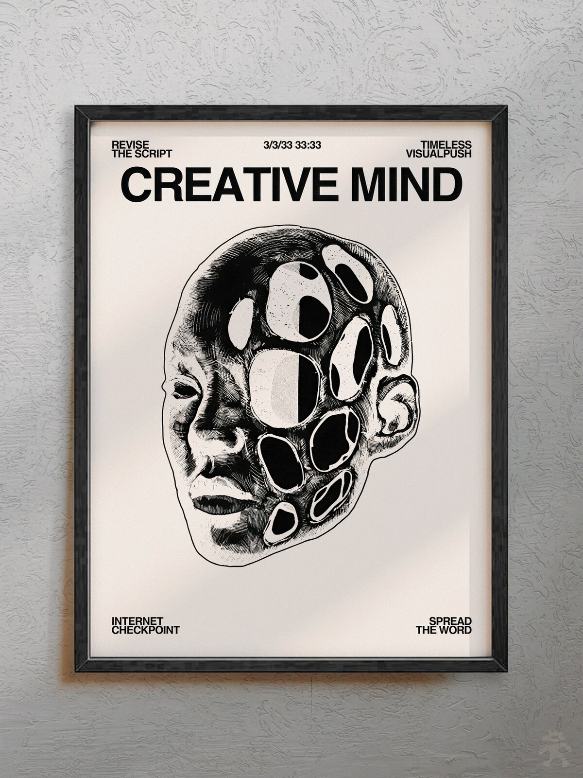 Интерьерный постер "Creative Mind" в стиле pinterest, 30x40 см