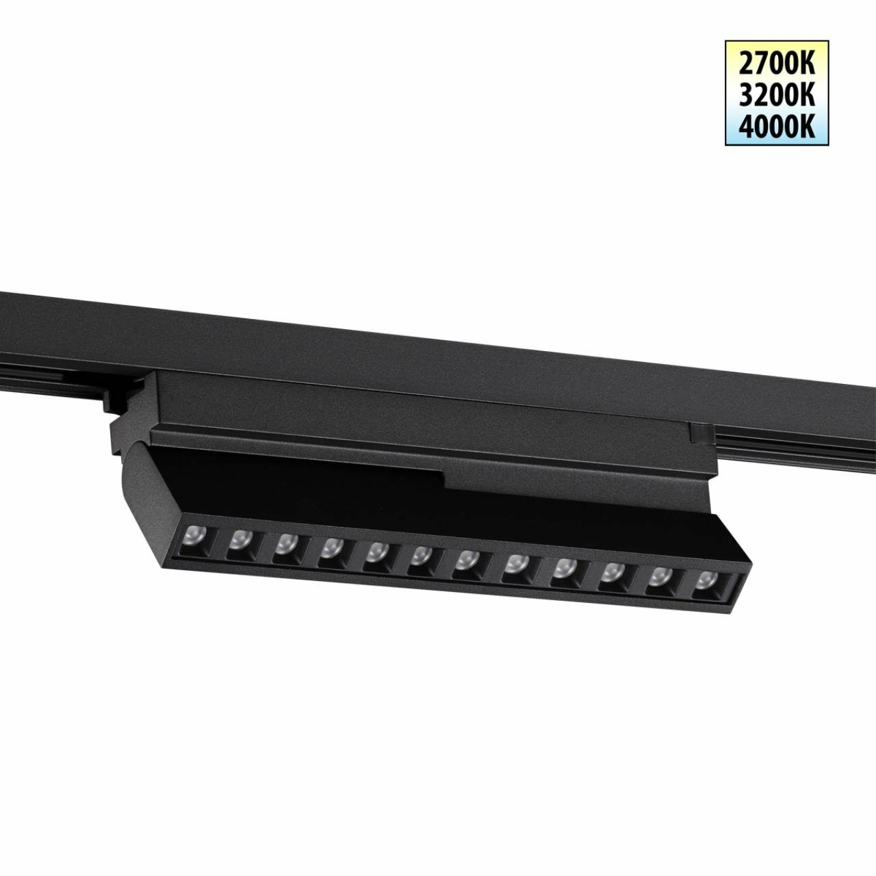 Трековый светильник Eos Novotech 359742, черный, LED, 12 Вт, высота 7.8 см