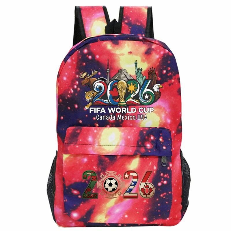 Рюкзак школьный Чемпионат мира 2026 (лицензия FIFA), высокоплотный нейлон, 43×29×14 см, 400 г, унисекс, спортивный стиль