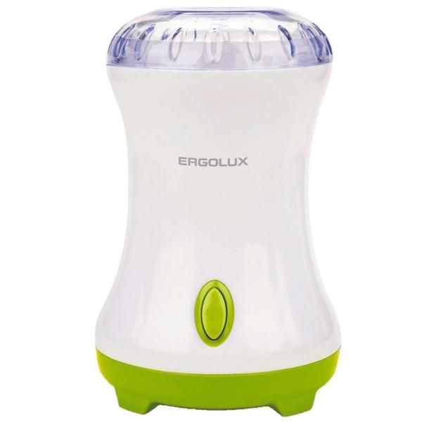 Кофемолка электрическая Ergolux ELX-CG01-C34 бело-салатовая