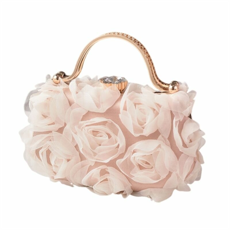 Вечерняя сумочка с цепочкой "3D Роза"