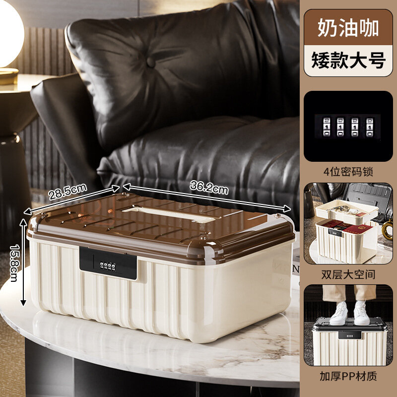 Коробка для хранения паролей для домашних ценностей, ювелирных изделий, личных документов, лекарств с замком, для гостиной, органайзер для хранения в автомобиле