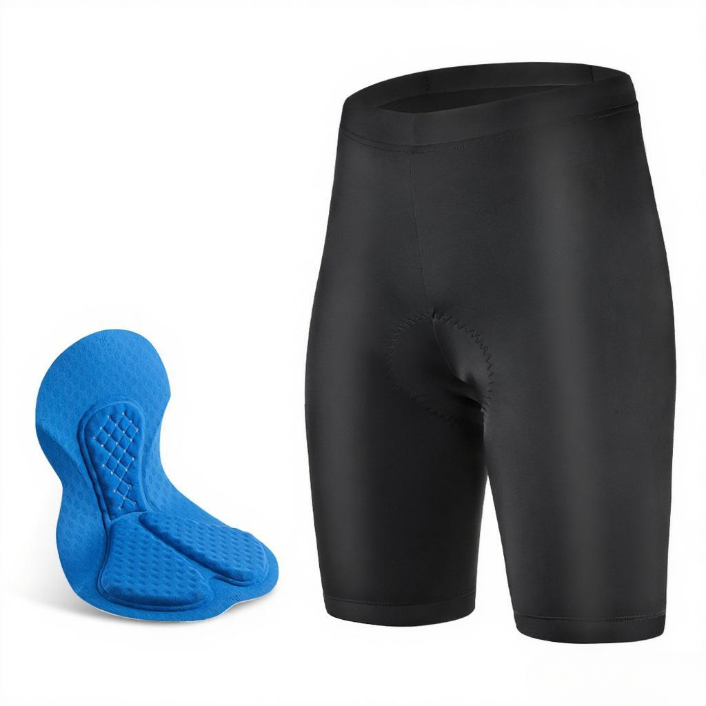 Шорты для велосипеда летние эластичные дышащие для активного отдыха с амортизационным подушкой, велосипедные трусы, спортивные сжимные шорты, мужские женские, размеры S M L XL 2XL 3XL, материал полиэстер+полиуретановое волокно, подушка мужская 345*210мм,
