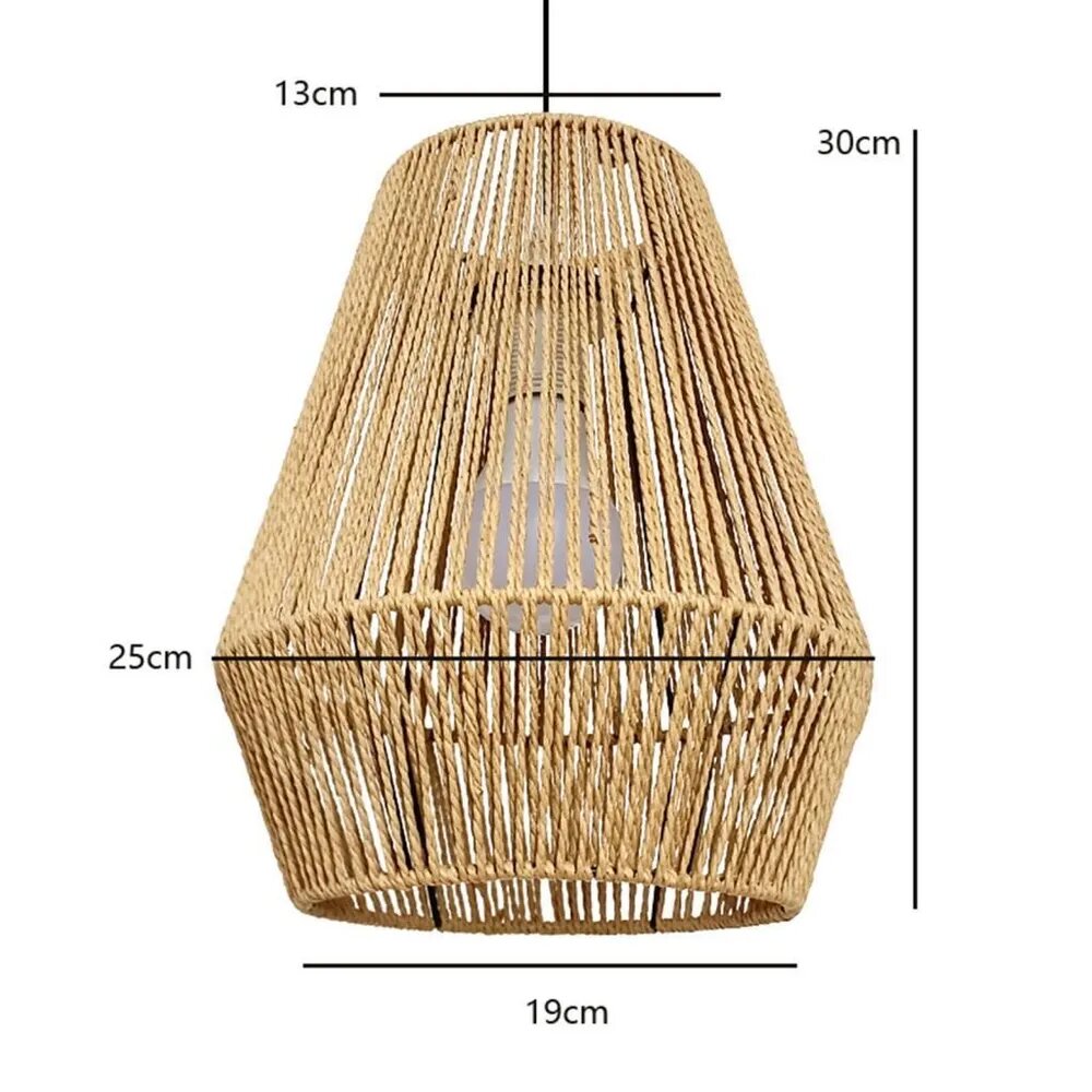 Подвесной абажур из бумажного ротанга Аксессуары 19смx30см