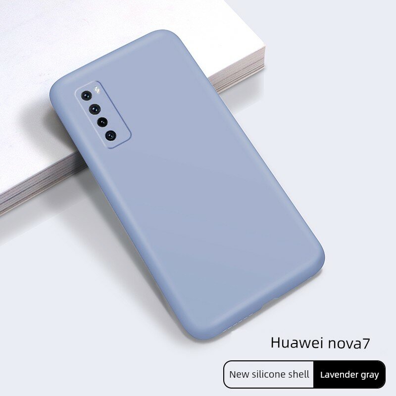 Силиконовый чехол для Huawei Nova7pro, Лавандовый Серый, ударопрочный ультратонкий для смартфона