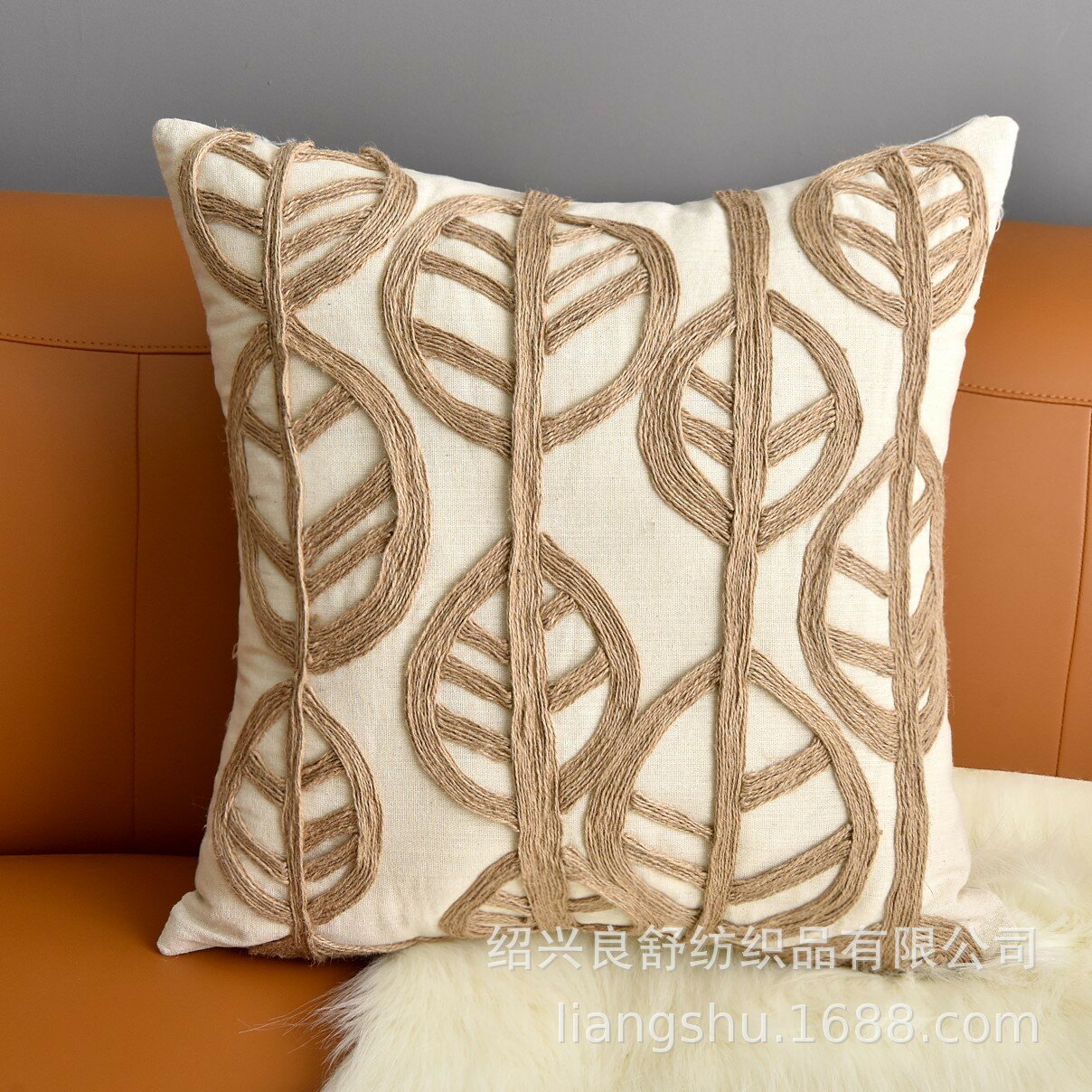 Подушка для дивана из хлопка и льна с вышивкой, наволочка для прикроватной подушки, подушка для сиденья, спинка кровати, домашний текстиль, декоративная подушка, удобная