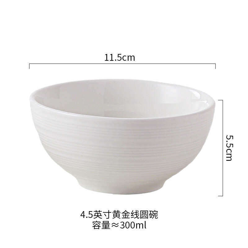 Японская стильная рисовая миска для домашнего использования, креативная керамическая миска с золотым краем, маленькая миска с высококачественным ощущением, миска для лапши, салатная миска, большая миска, столовые приборы